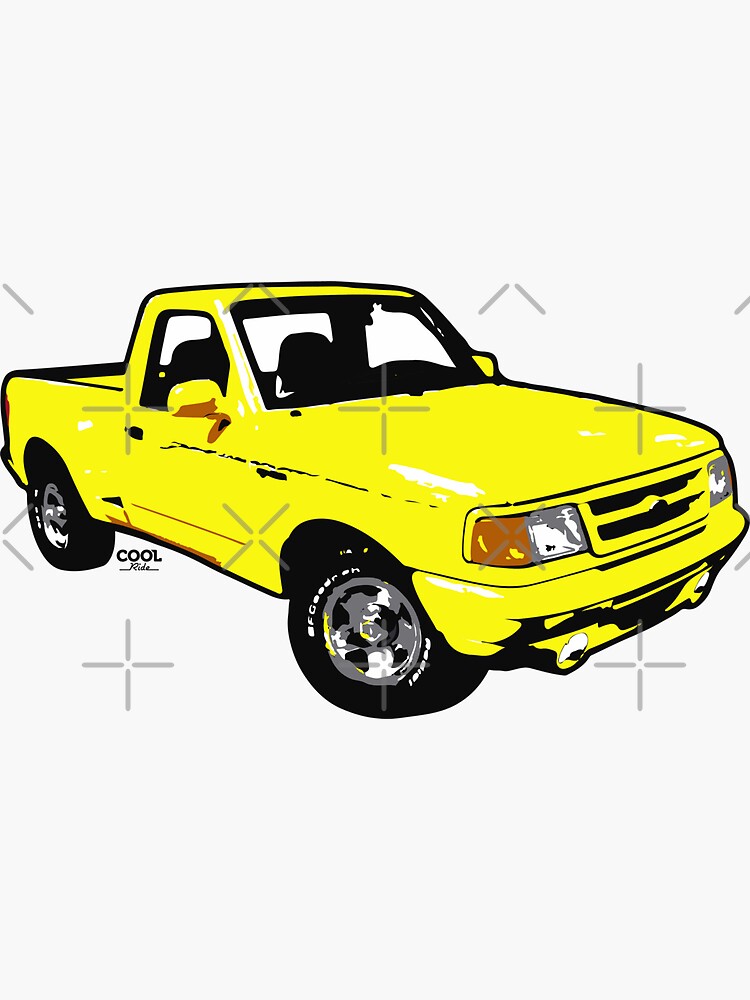 "90's Yellow Truck" Sticker for Sale by CoolRide | Redbubble