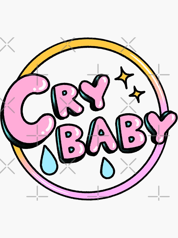 "Cry Baby | Moon Power Merch" Sticker by MoonPowerMerch- | Redbubble