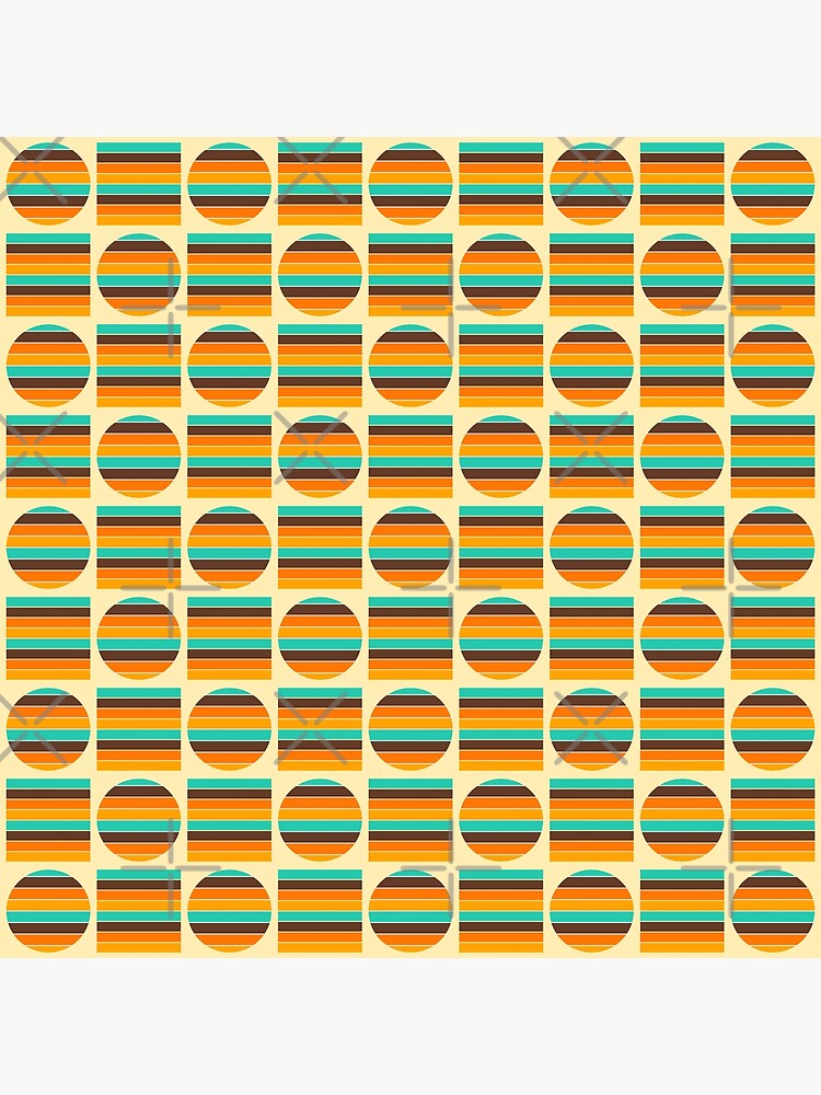"Retro pattern circle square 70s 80s" Poster by OkihanaShop | Redbubble