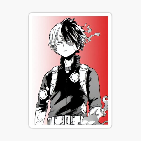 "My Hero Academia - Todoroki Shoto" Sticker by BadassManga | Redbubble