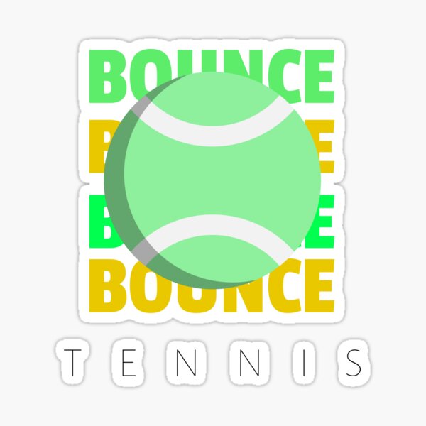 "Tennis Ball Bounce" Sticker by gerrybolanos100 | Redbubble