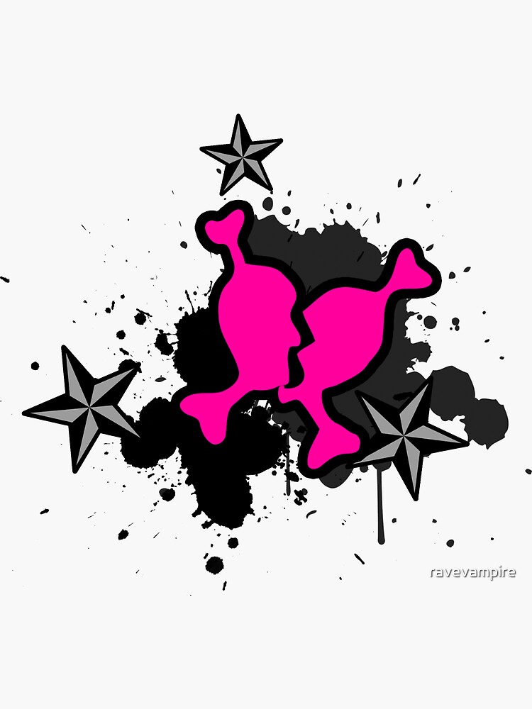 "Punky Pink Emo" Sticker for Sale by ravevampire | Redbubble