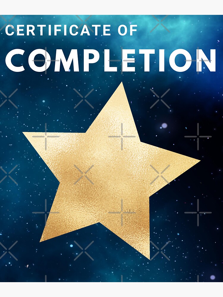 "Certificate of Completion" Sticker by Bhavna111 | Redbubble
