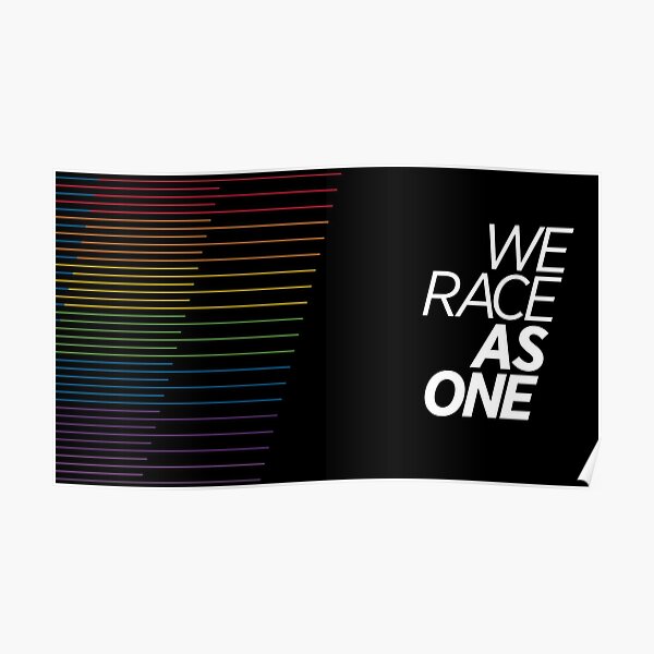 "We Race Together (rainbow split)" Poster for Sale by bubacf | Redbubble