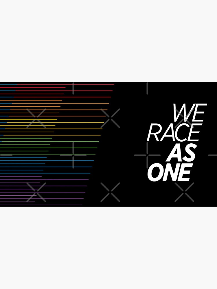 "We Race Together (rainbow split)" Sticker by bubacf | Redbubble