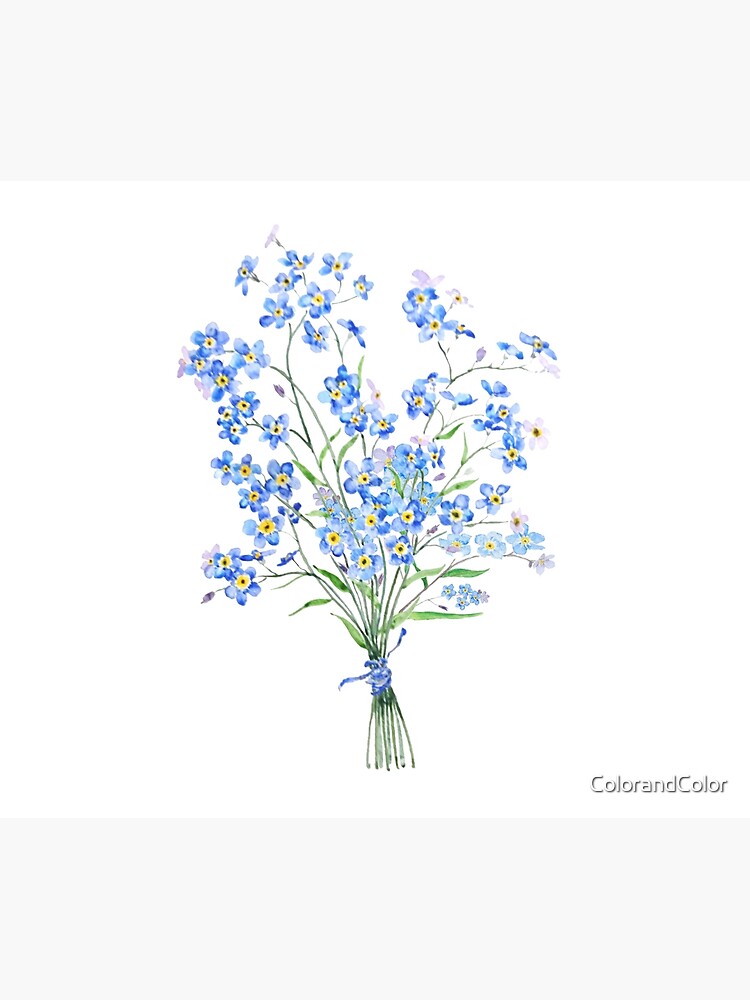 "forget me not bouquet 2020" Shower Curtain for Sale by ColorandColor ...