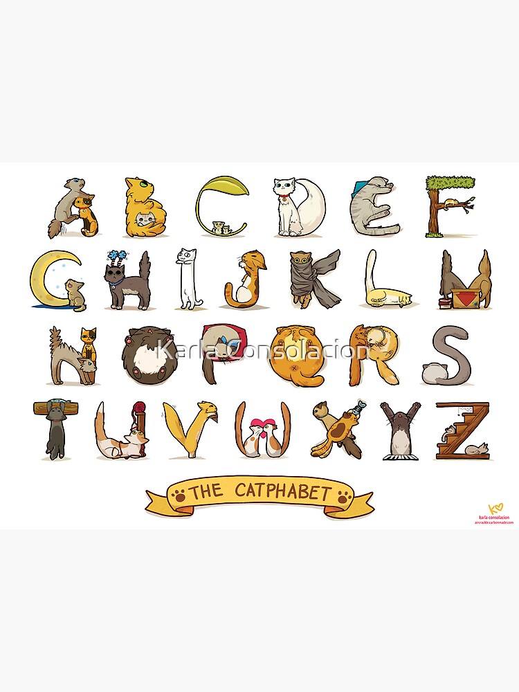 "Cat Alphabet" Poster for Sale by Karla Consolacion | Redbubble