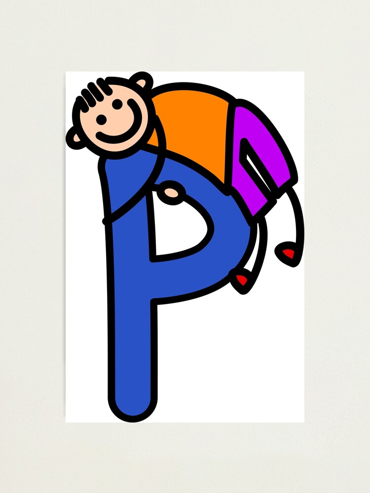 "Letter P for Boys alphabet Kids Colorful Cartoon Character ...