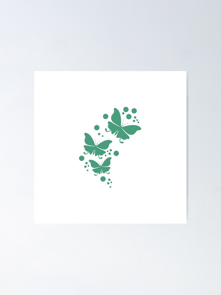 "Aesthetic green butterfly" Poster for Sale by neevha | Redbubble