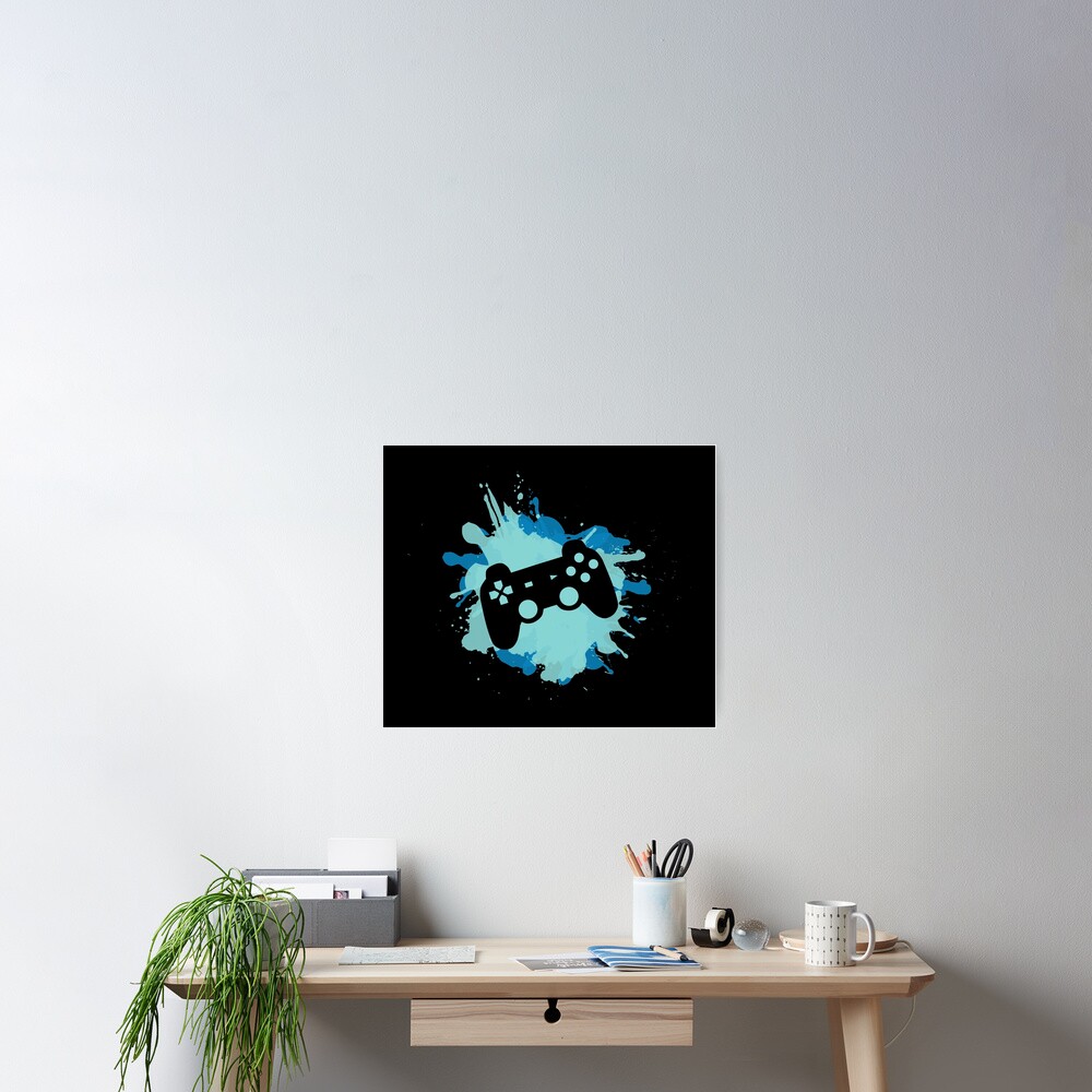 "Gaming Gamer Controller Paint Splatter" Poster by AutonomousN | Redbubble
