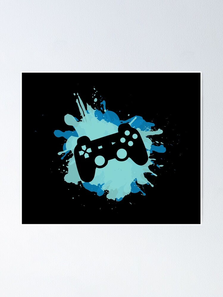 "Gaming Gamer Controller Paint Splatter" Poster by AutonomousN | Redbubble