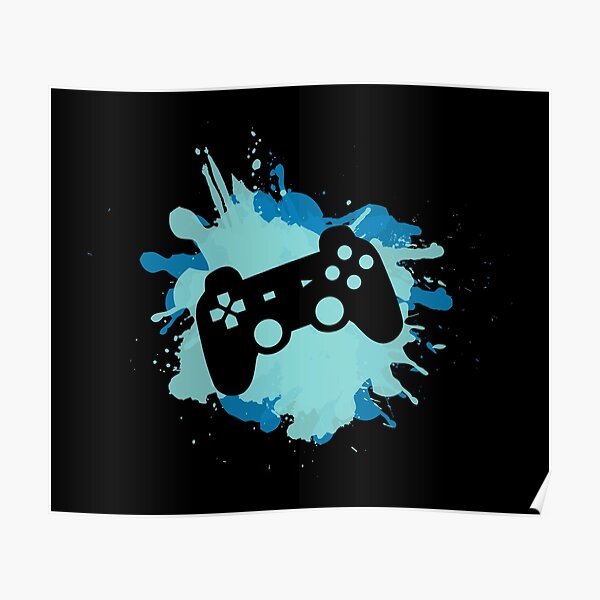 "Gaming Gamer Controller Paint Splatter" Poster by AutonomousN | Redbubble