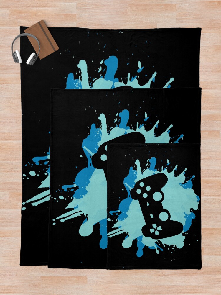 "Gaming Gamer Controller Paint Splatter" Throw Blanket for Sale by ...