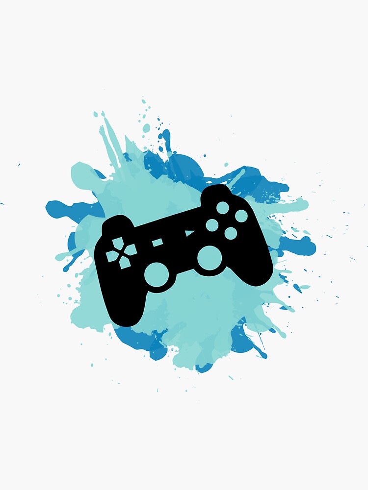 "Gaming Gamer Controller Paint Splatter" Sticker for Sale by ...