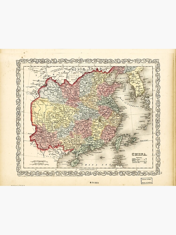 "Map of China (1856)" Poster by allhistory | Redbubble