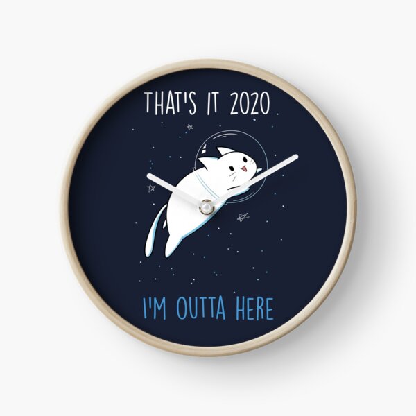 "That’s It 2020, I’m Outta Here ( navy )" Clock for Sale by Think ...
