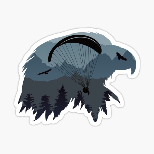 Sticker: Paragliding | Redbubble