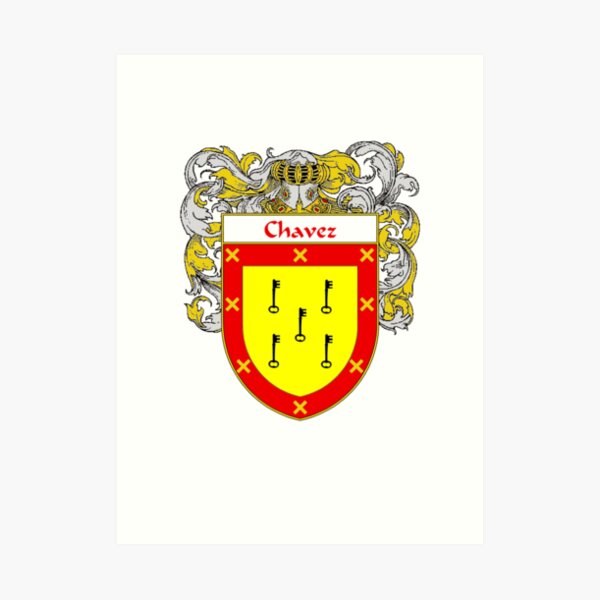 Lámina artística «Chavez Escudo de armas / Familia de Crest» de ...