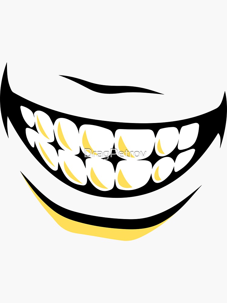 "Gold Teeth Mask" Sticker for Sale by DragPetrov | Redbubble