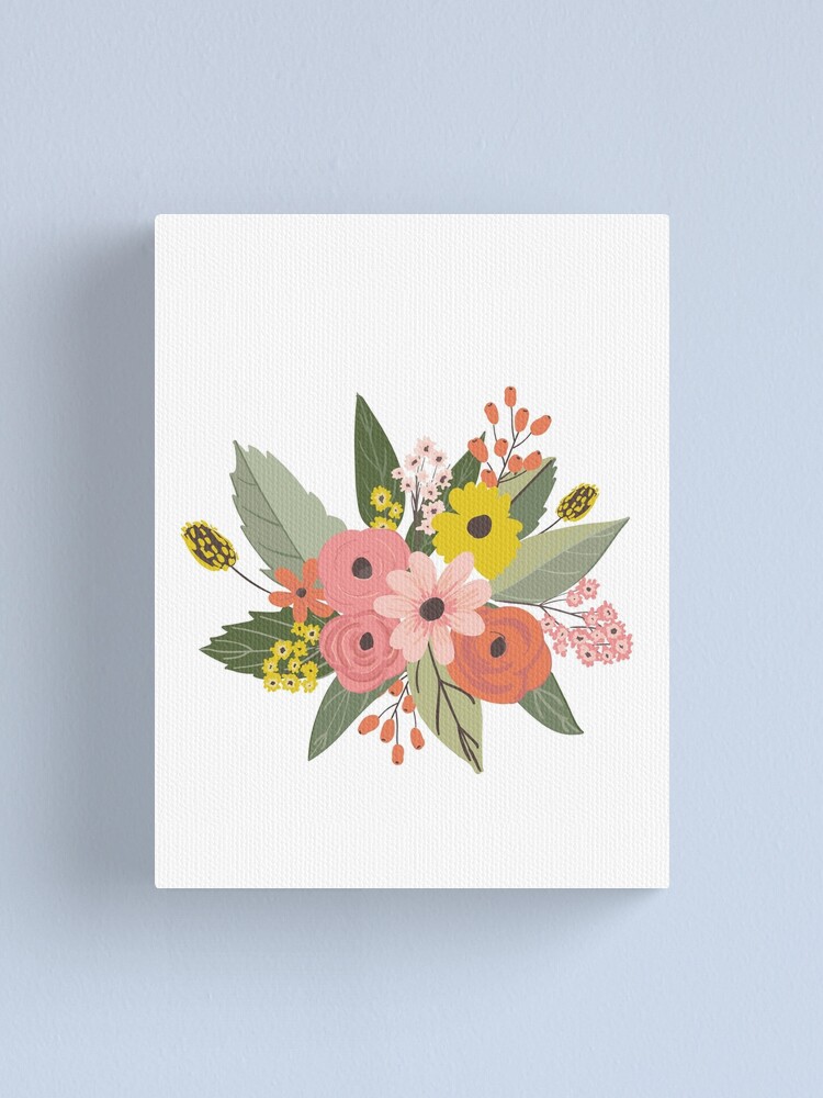"Dainty Flower Bouquet Graphic" Canvas Print for Sale by SassyShop ...