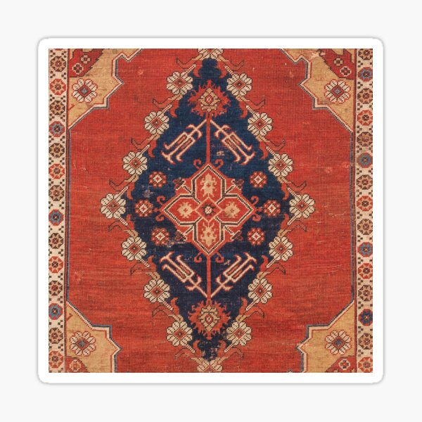 "Southwest Tuscan Shapes I // 18th Century Aged Dark Blue Redish Yellow ...