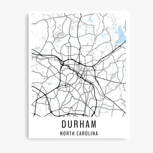 Durham Nc Map Wall Art | Redbubble
