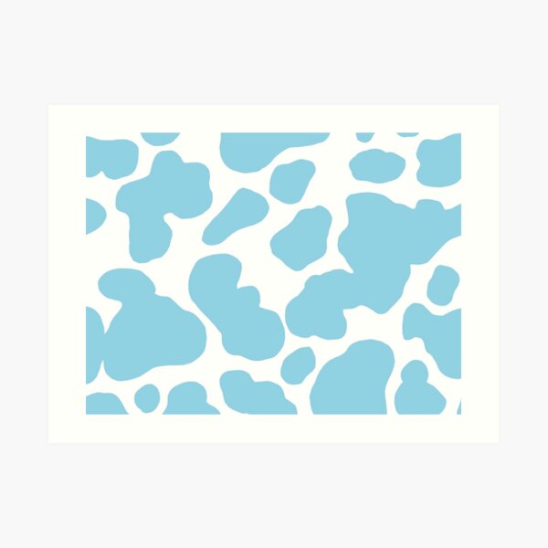 "Blue cow print" Art Print for Sale by cristal26 | Redbubble