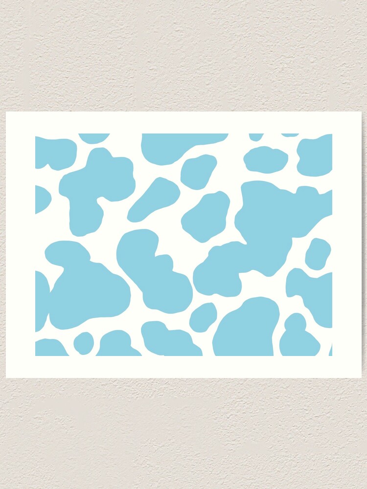 "Blue cow print" Art Print for Sale by cristal26 | Redbubble