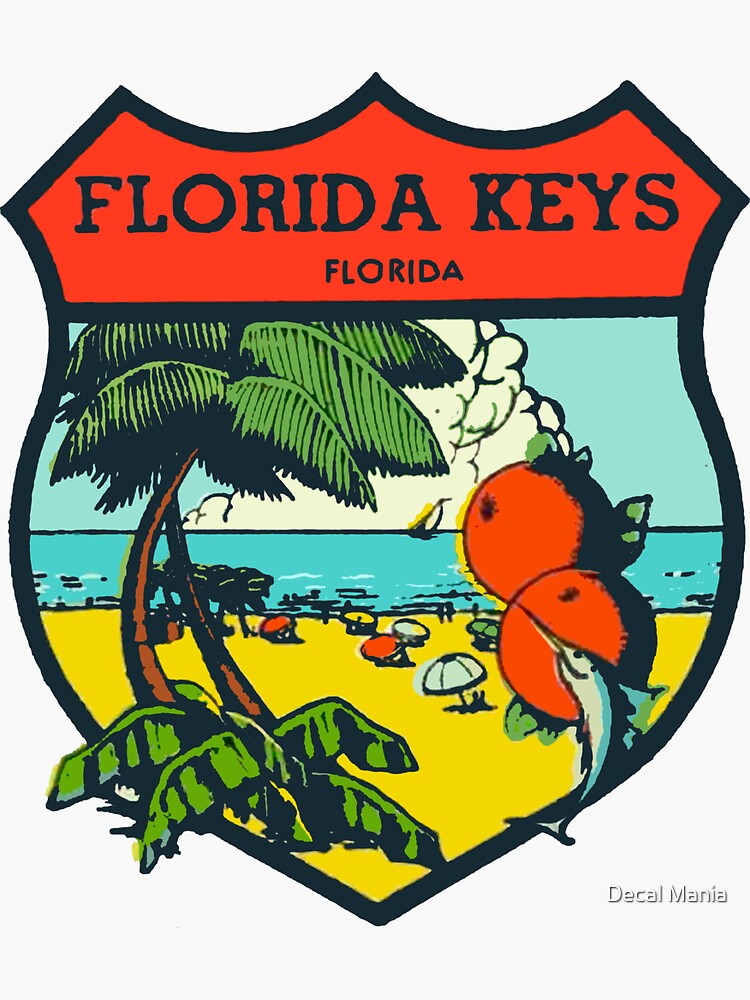 "Vintage Florida Keys Decal" Sticker for Sale by zsonn | Redbubble