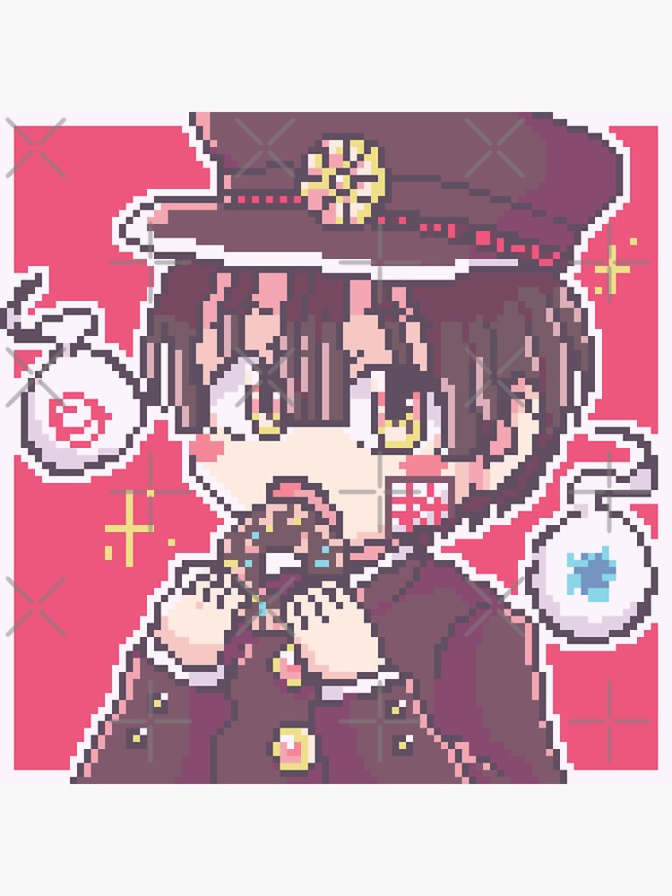 "Donuts Jibaku Shounen Hanako-kun Pixel Art" Sticker for Sale by Nadi ...