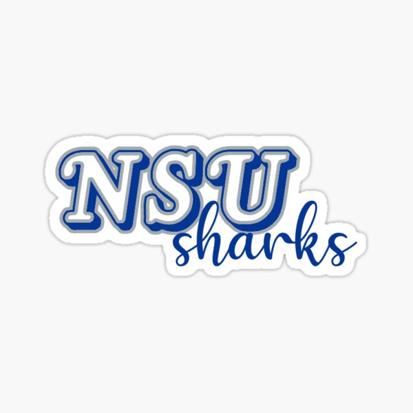 "NSU sharks" Sticker for Sale by Megan-Kendall | Redbubble