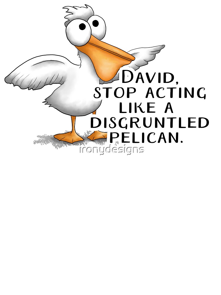 "Schitt's Creek David Disgruntled Pelican" Kids T-Shirt for Sale by ...