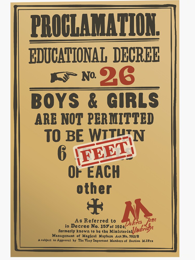 "Funny Social Distancing Decree" Sticker for Sale by eli3-ot | Redbubble