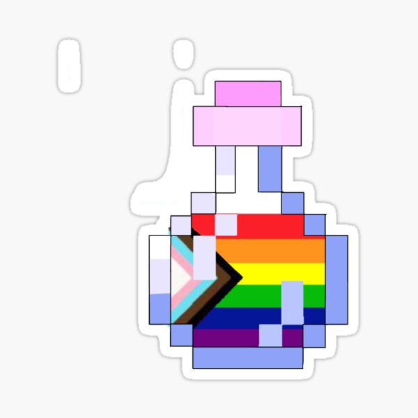 "Pride minecraft potion " Sticker for Sale by xBabyBunnyx | Redbubble