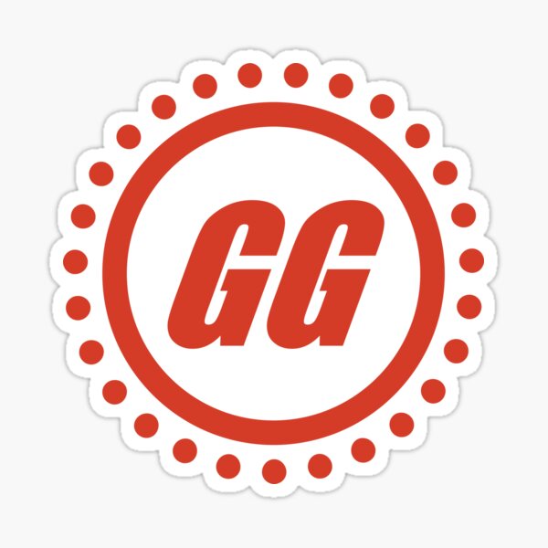 "GG " Sticker by NPComic | Redbubble