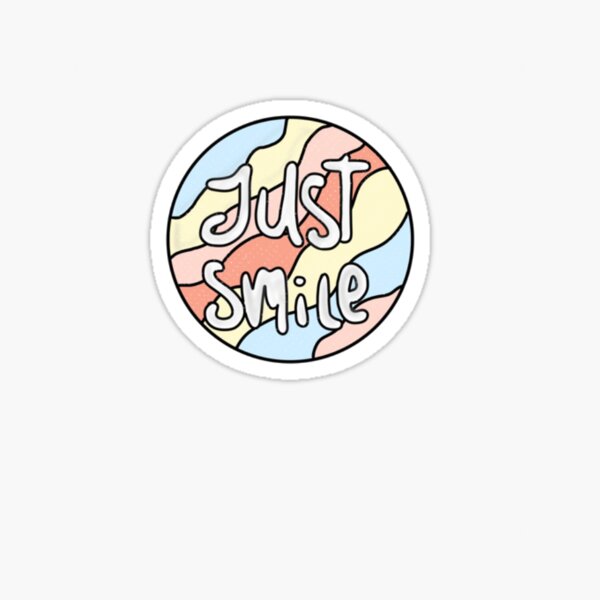 "Just Smile" Sticker by doodlesbynats | Redbubble