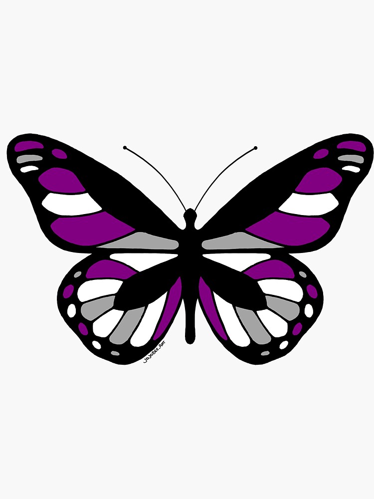 "Ace/Demi Pride Butterfly" Sticker for Sale by jojobee-art | Redbubble