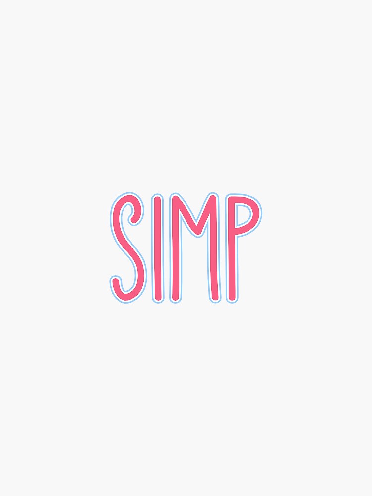 Simp”" Sticker for Sale by MarbleDaisies | Redbubble