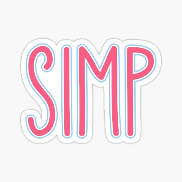 Simp”" Sticker for Sale by MarbleDaisies | Redbubble