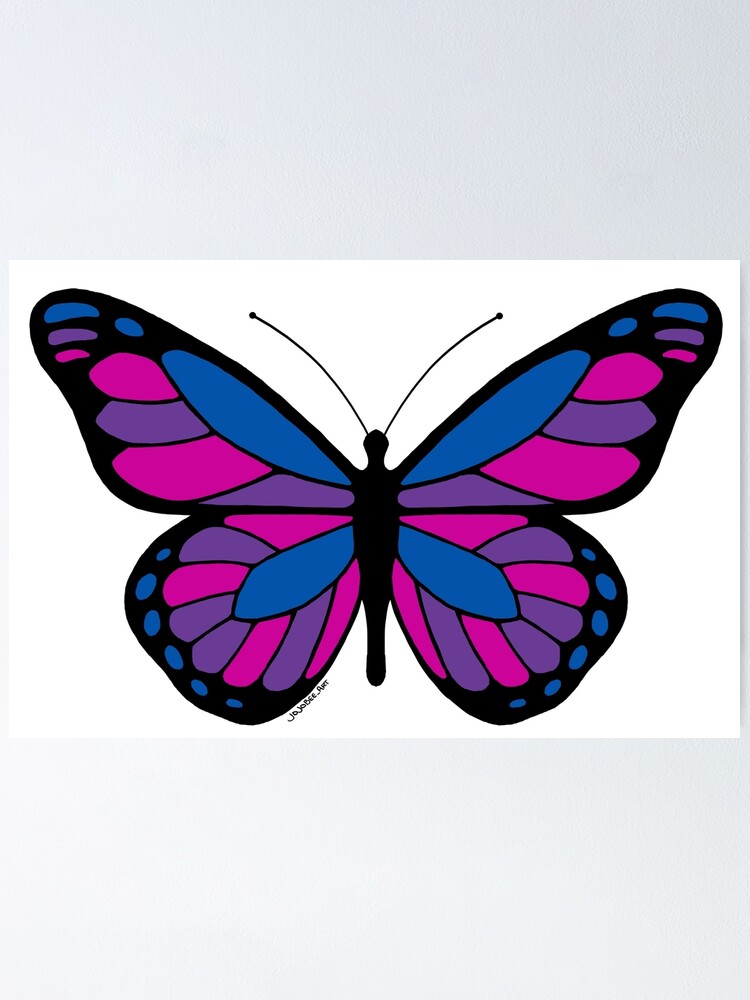 "Bisexual Pride Butterfly" Poster for Sale by jojobee-art | Redbubble