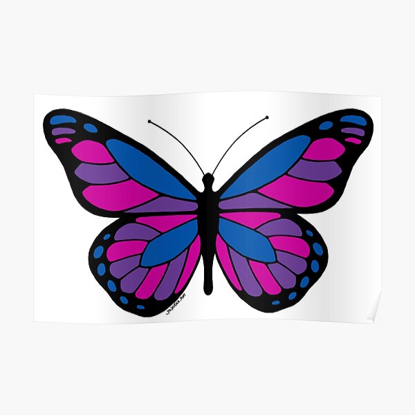"Bisexual Pride Butterfly" Poster for Sale by jojobee-art | Redbubble