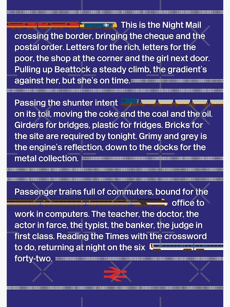 "British Rail Night Mail" Poster for Sale by DesignByMH | Redbubble