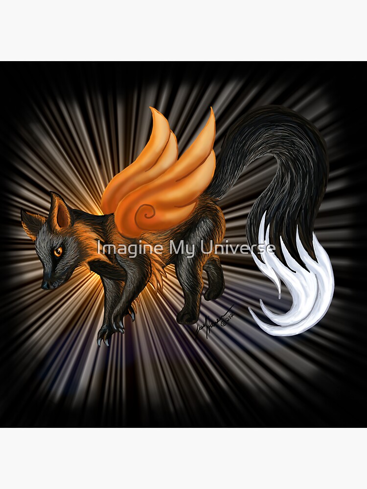 "Fire Enfield (cross fox)" Sticker for Sale by imagineuniverse | Redbubble