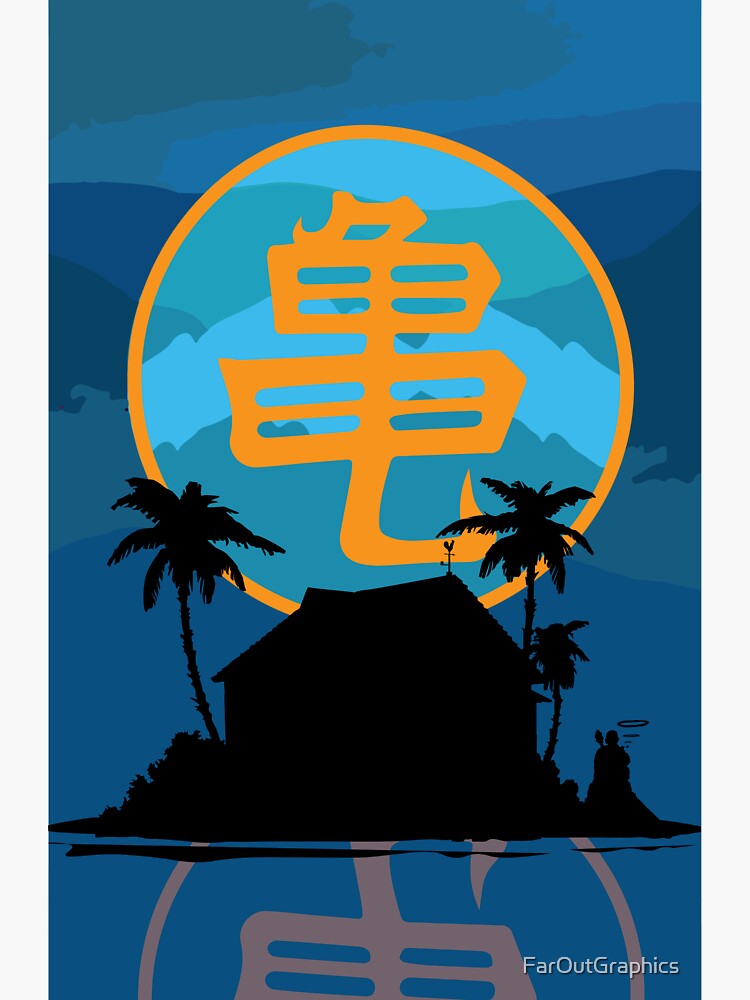 "Kame House " Sticker by FarOutGraphics | Redbubble