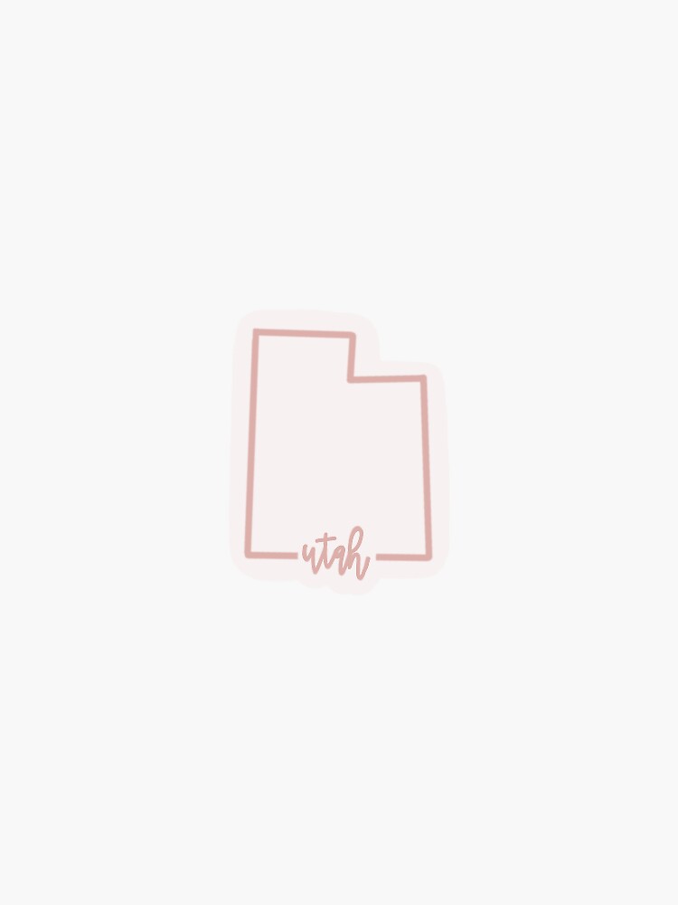 "Cute cursive state outline - Utah" Sticker for Sale by mccallfoy ...