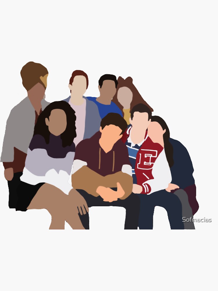 "HSMTMTS cast" Sticker for Sale by Sofmacias | Redbubble