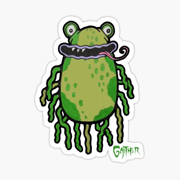 "Frogger " Sticker for Sale by gaitherart | Redbubble