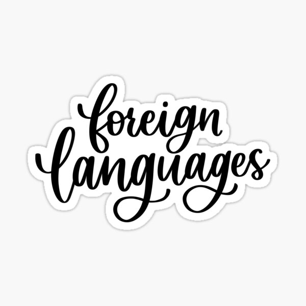 "Foreign Languages - Folder/Binder" Sticker for Sale by RT-Lettering ...