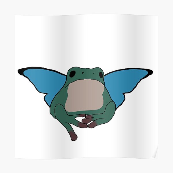"Butterfrog ★ frog with butterfly wings" Poster for Sale by iarasosan ...