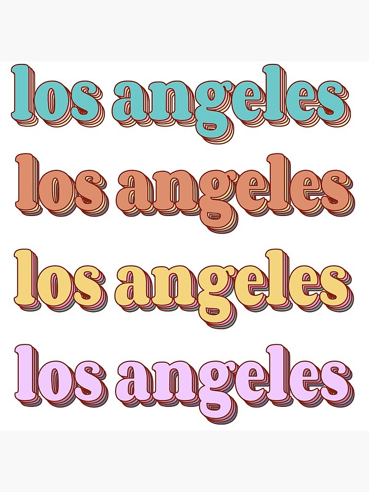 "Los Angeles Word Art" Poster by Arexus | Redbubble